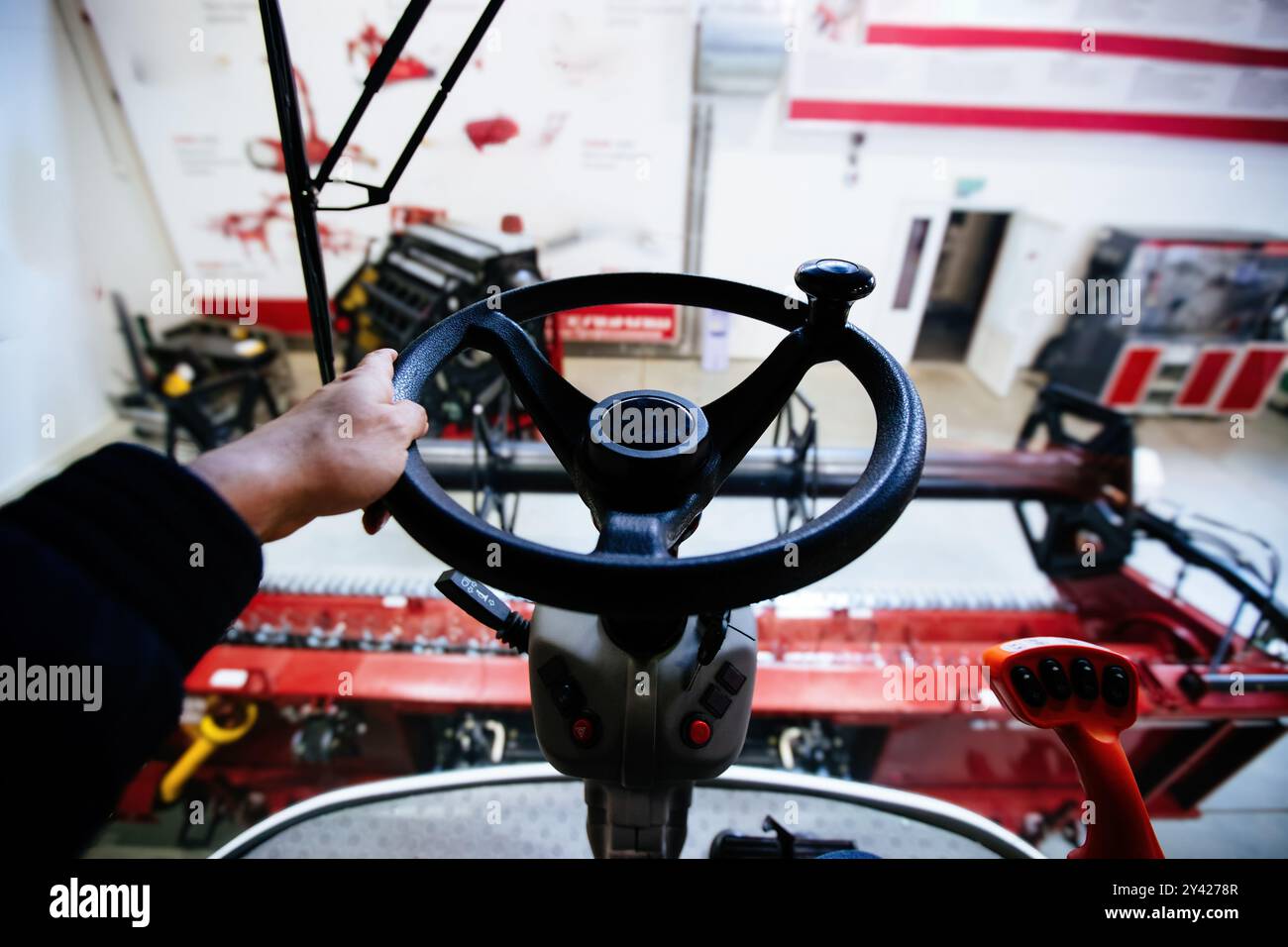 Driving tractor inside view hi-res stock photography and images - Alamy