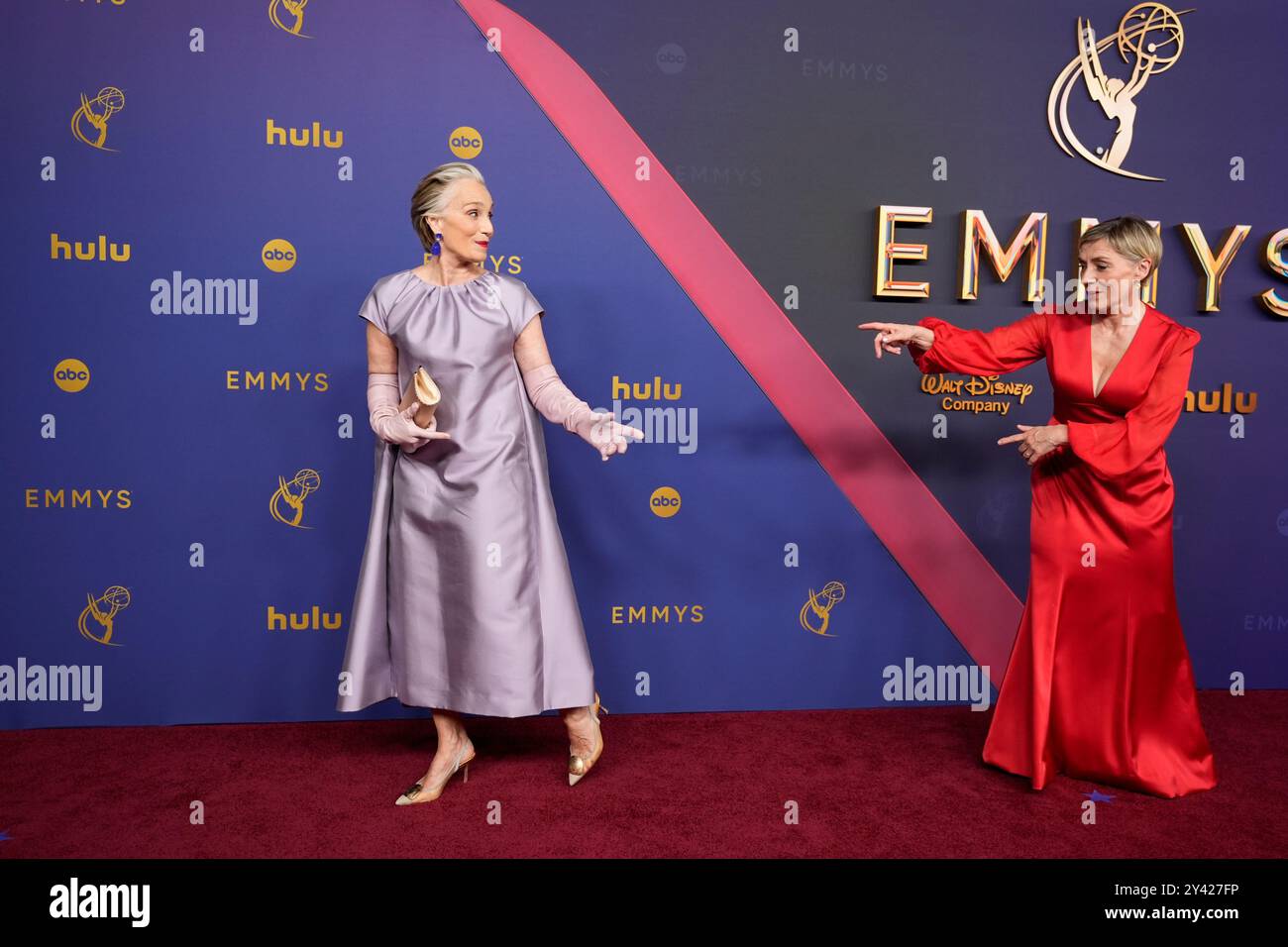 Kristin Scott Thomas, left, and Saskia Reeves arrive at the 76th ...