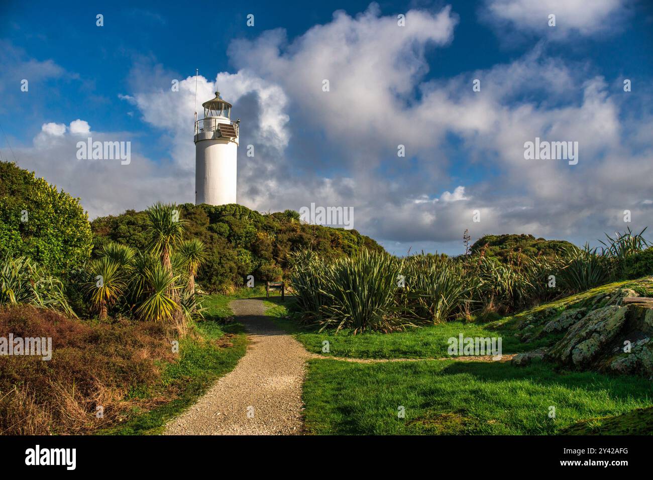 Rugged beach and costal scene on the cliffside walk by the ocean Stock ...