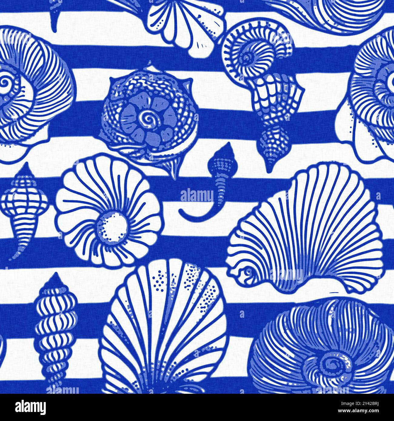 Modern coastal beach cottage rustic shell block print home decor ...