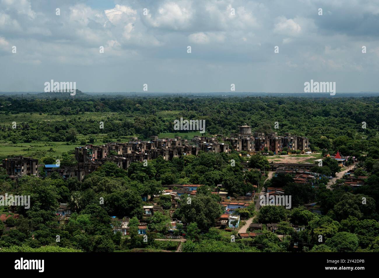 Dhanbad, Jharkhand, India. 31st Aug, 2024. A general view of a township ...