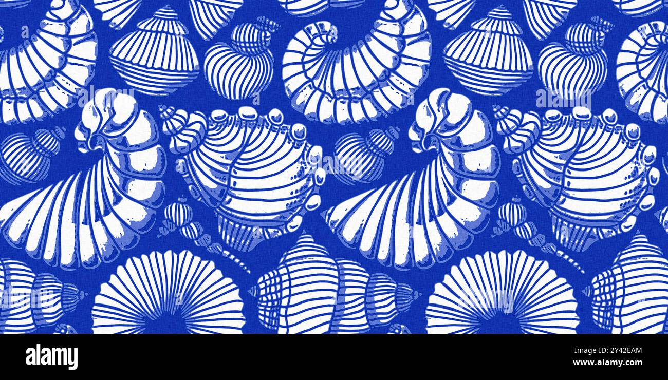 Modern coastal beach cottage rustic shell block print home decor ...