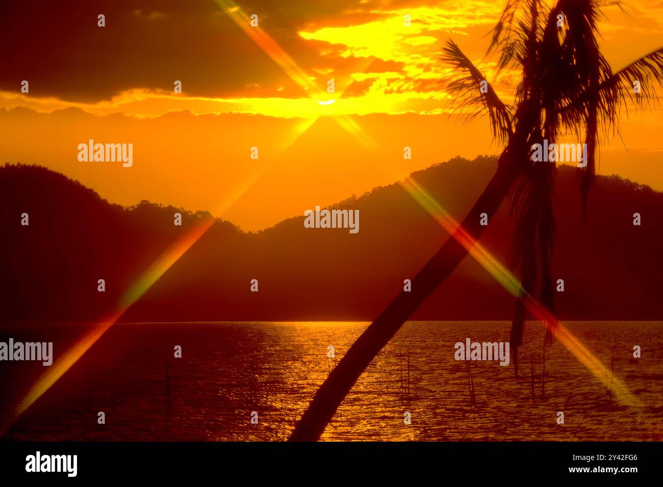 Golden sunset at Batu Ferringhi, Penang, Malaysia Stock Photo - Alamy