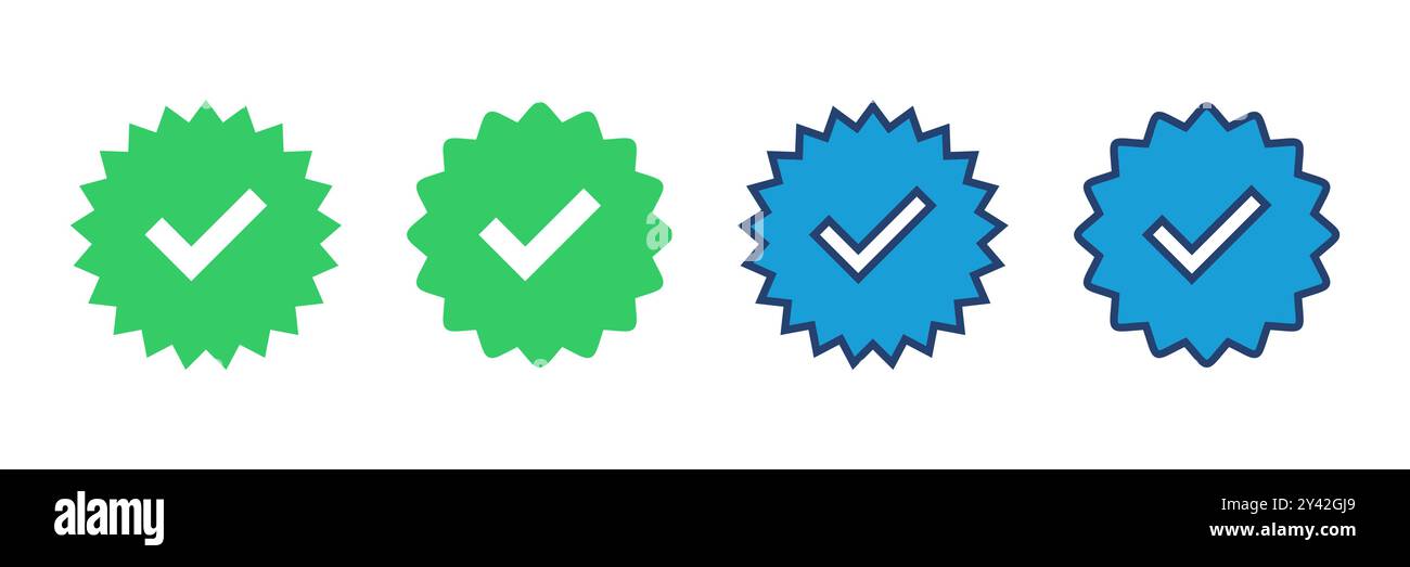 verified icon vector. verification check mark. approved icon Stock Vector Image & Art - Alamy
