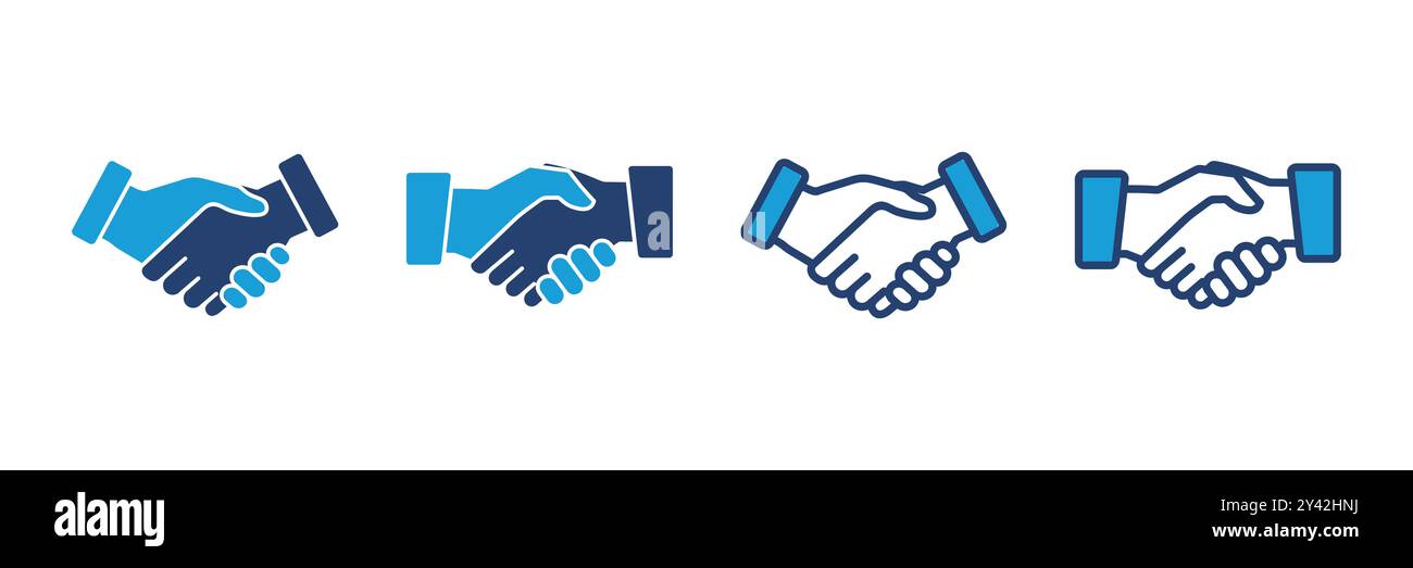 Handshake icon vector. business handshake. contact agreement Stock ...