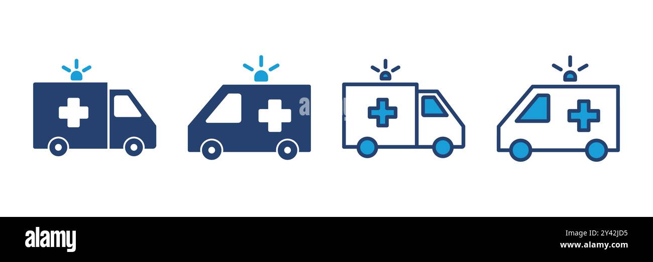 Ambulance icon vector. ambulance truck icon vector. ambulance car Stock ...