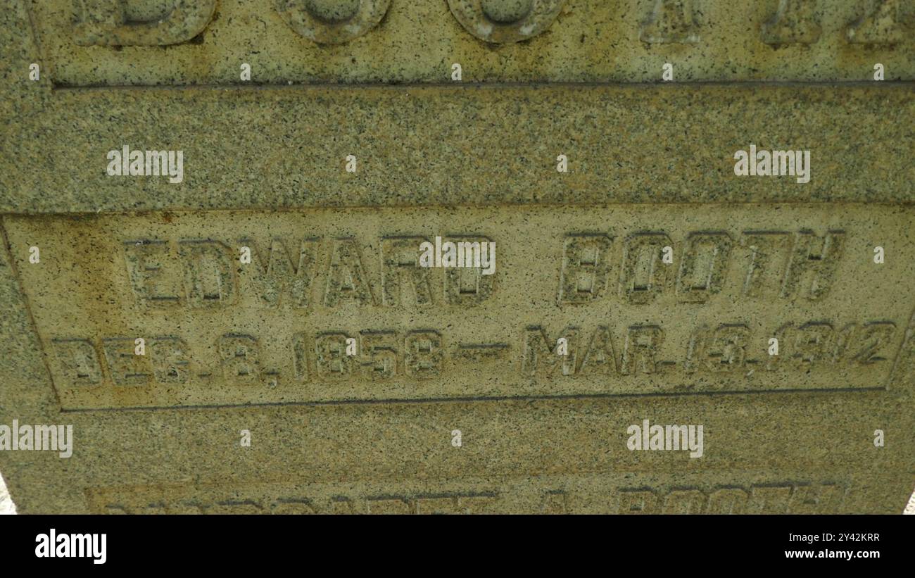 Inglewood, California, USA 14th September 2024 Actor Edward Booth Grave in Sequoia Section at ...