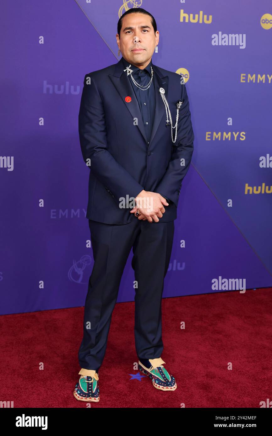 Dallas Goldtooth poses for a Red Carpet portrait at the 76th Emmy ...