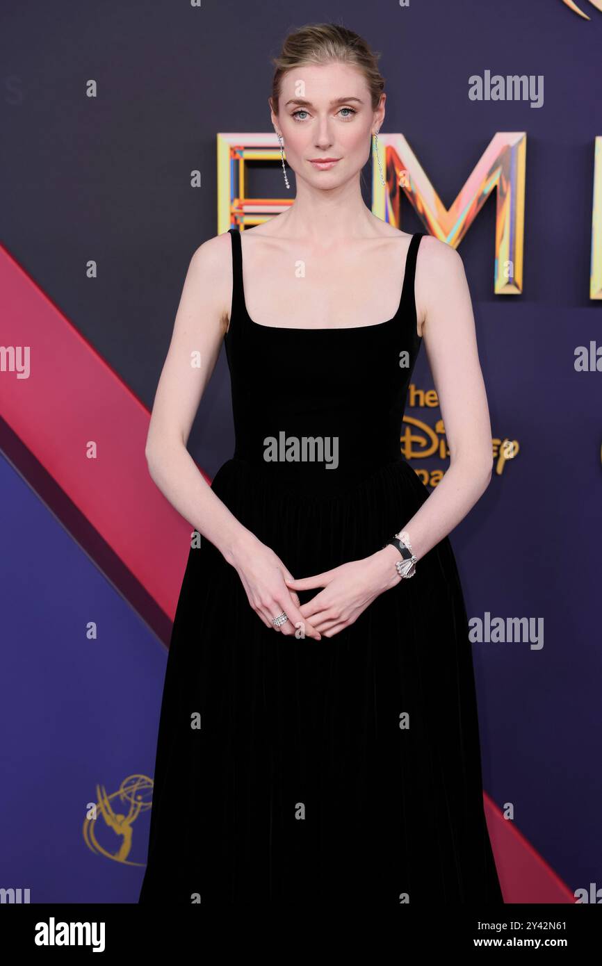 Elizabeth Debicki poses for a Red Carpet portrait at the 76th Emmy ...