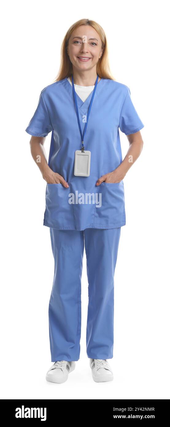 Female doctor name tag hi-res stock photography and images - Alamy