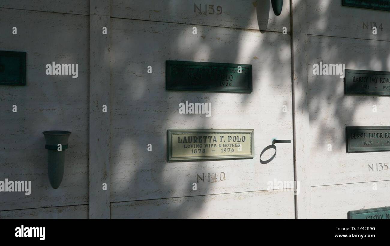 Inglewood, California, USA 14th September 2024 Actor Sam Polo Grave in ...