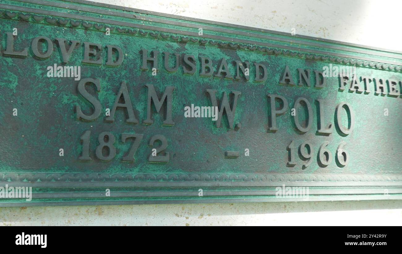 Inglewood, California, USA 14th September 2024 Actor Sam Polo Grave in ...
