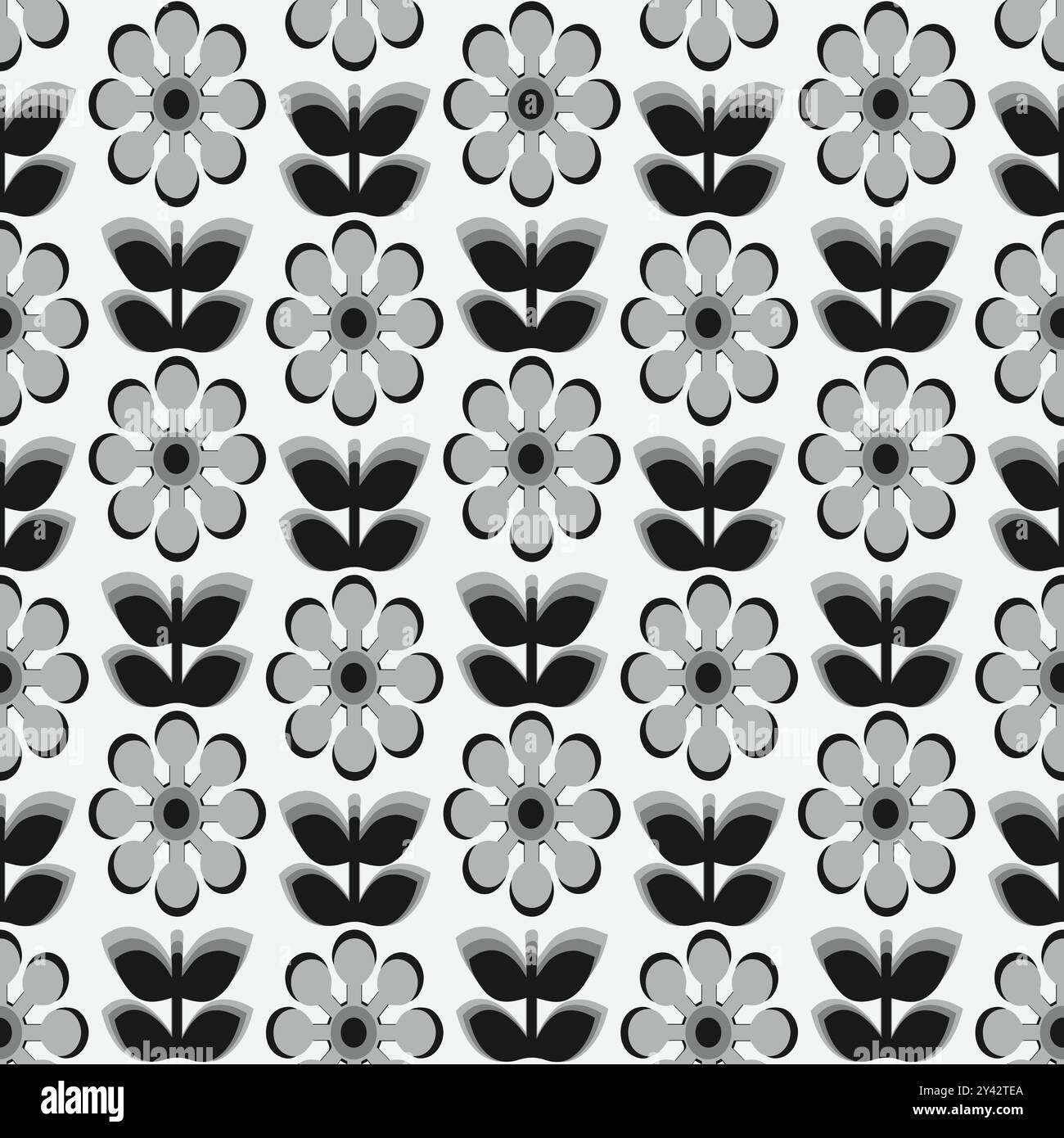Abstract geometric floral seamless pattern. Modern stylish texture ...