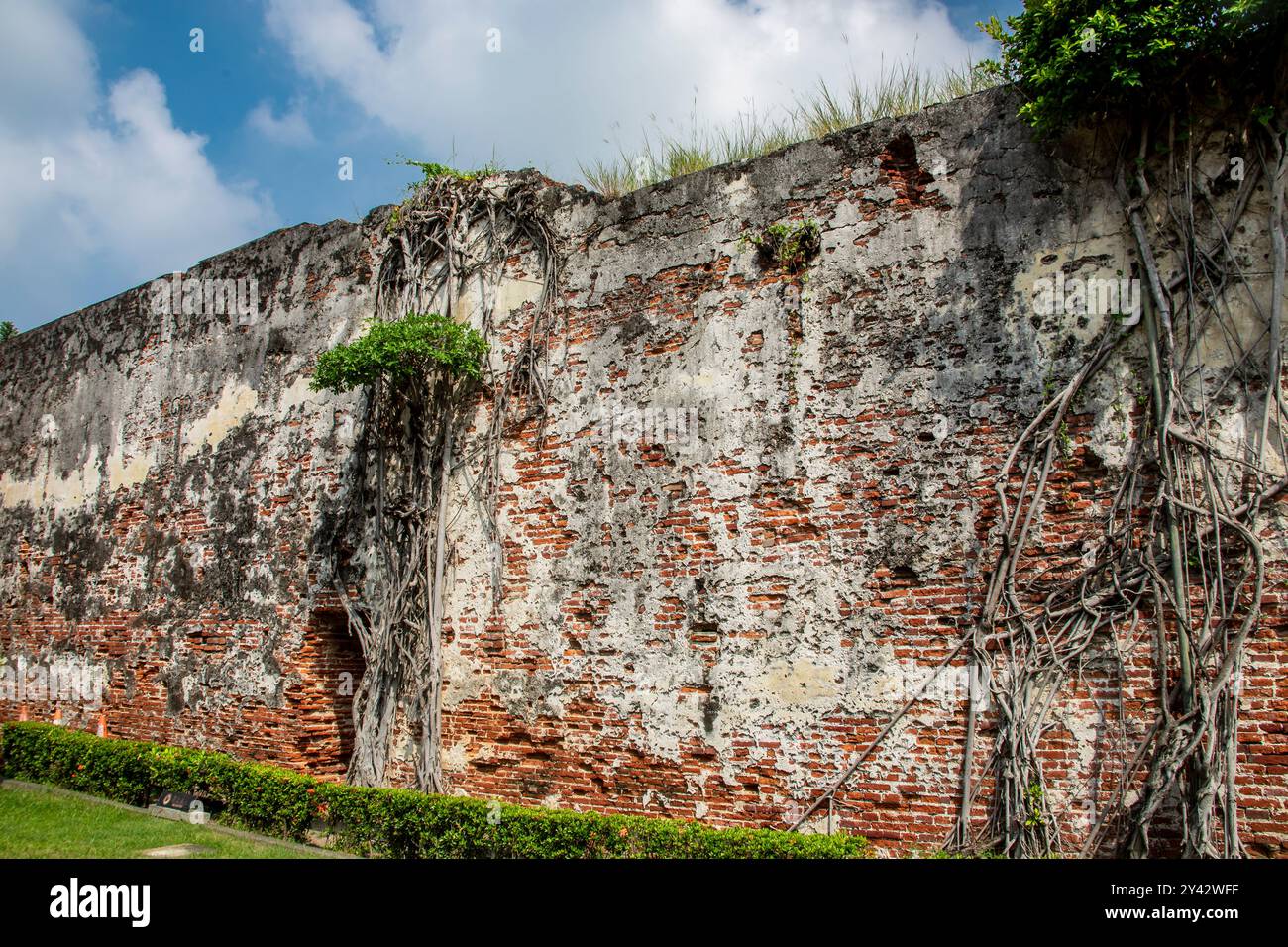 The Wall of Fort Zeelandia in Anping Old Fort in Tainan of Taiwan ...