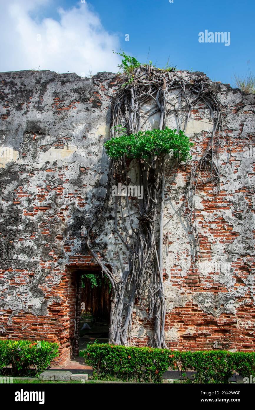 The Wall of Fort Zeelandia in Anping Old Fort in Tainan of Taiwan ...
