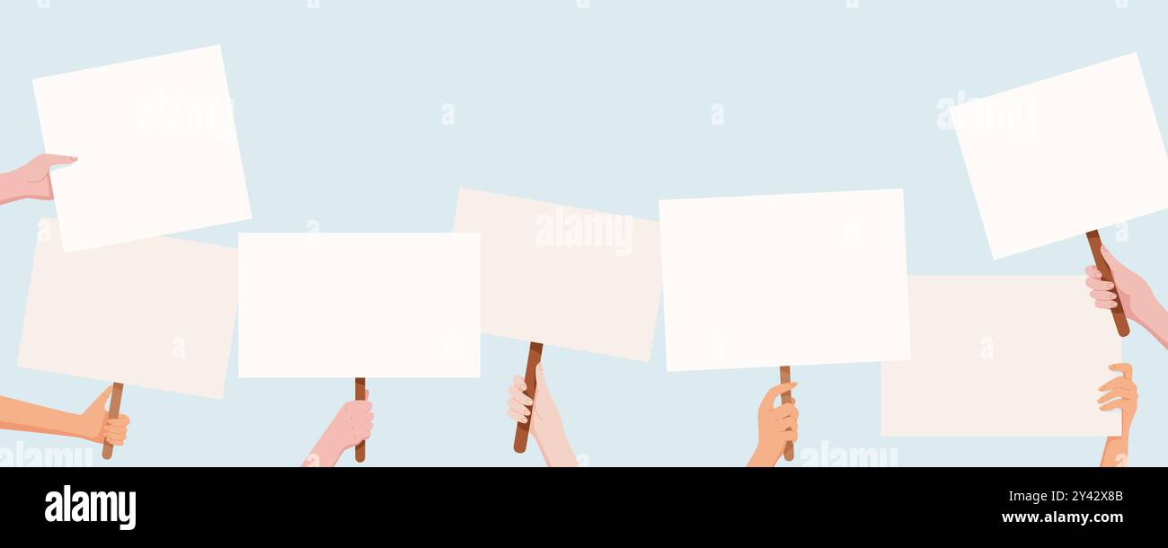 Protest signs and banners Stock Vector Images - Alamy