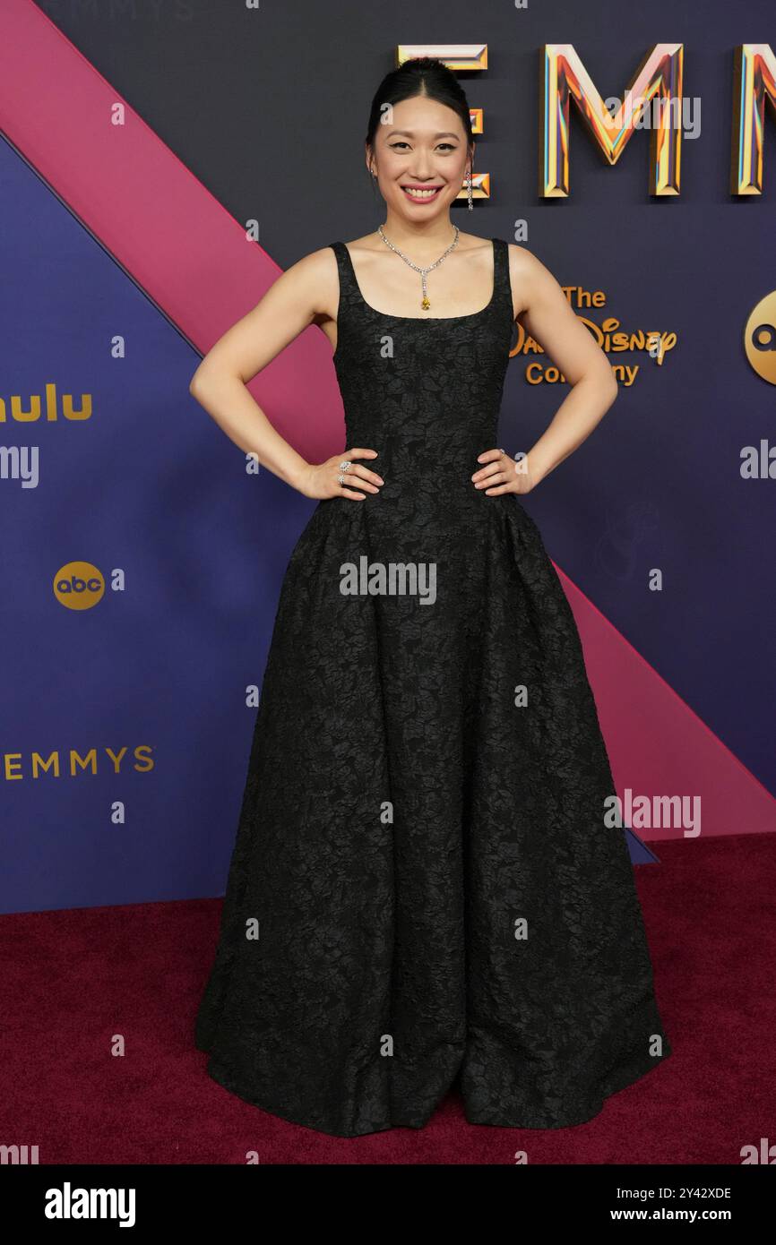 Jess Hong poses for a Red Carpet portrait at the 76th Emmy Awards on ...
