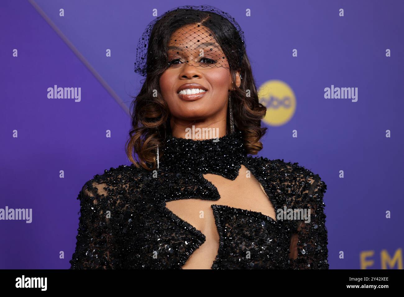 Dr. Shamell Bell poses for a Red Carpet portrait at the 76th Emmy ...