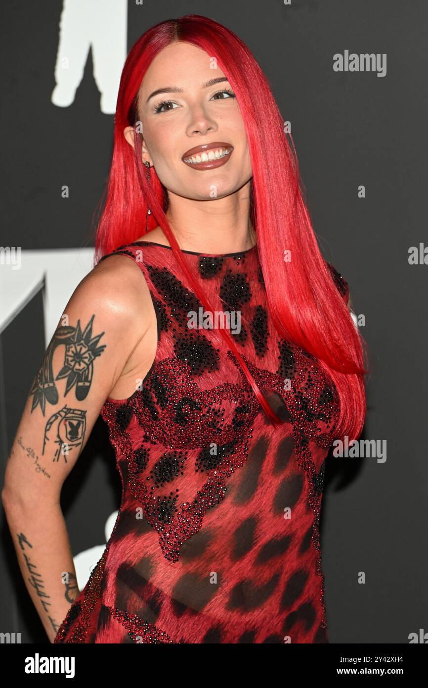 Halsey attends the 2024 MTV Video Music Awards at UBS Arena on ...
