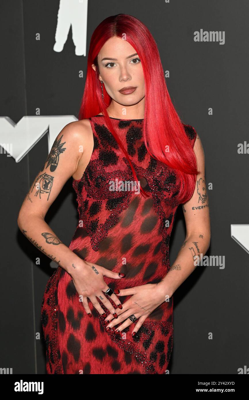 Halsey attends the 2024 MTV Video Music Awards at UBS Arena on ...
