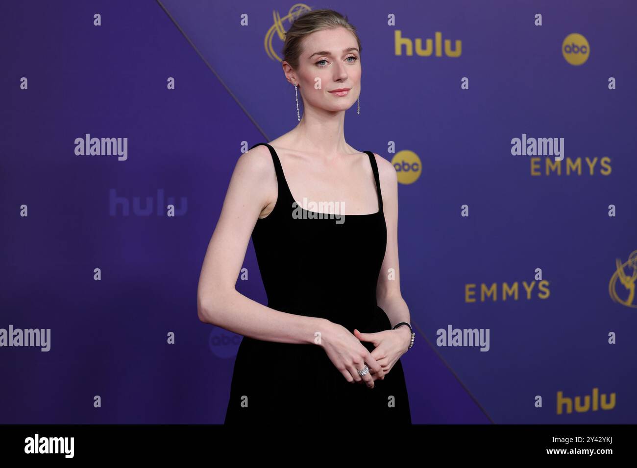 Elizabeth Debicki poses for a Red Carpet portrait at the 76th Emmy ...