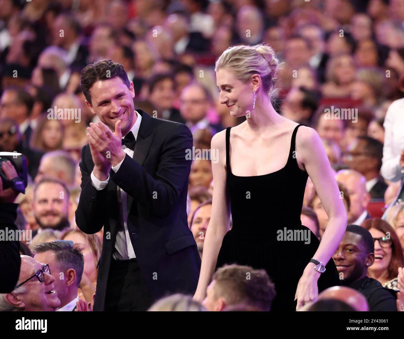 Kristian Rasmussen and Elizabeth Debicki at the 76th Emmy Awards on ...