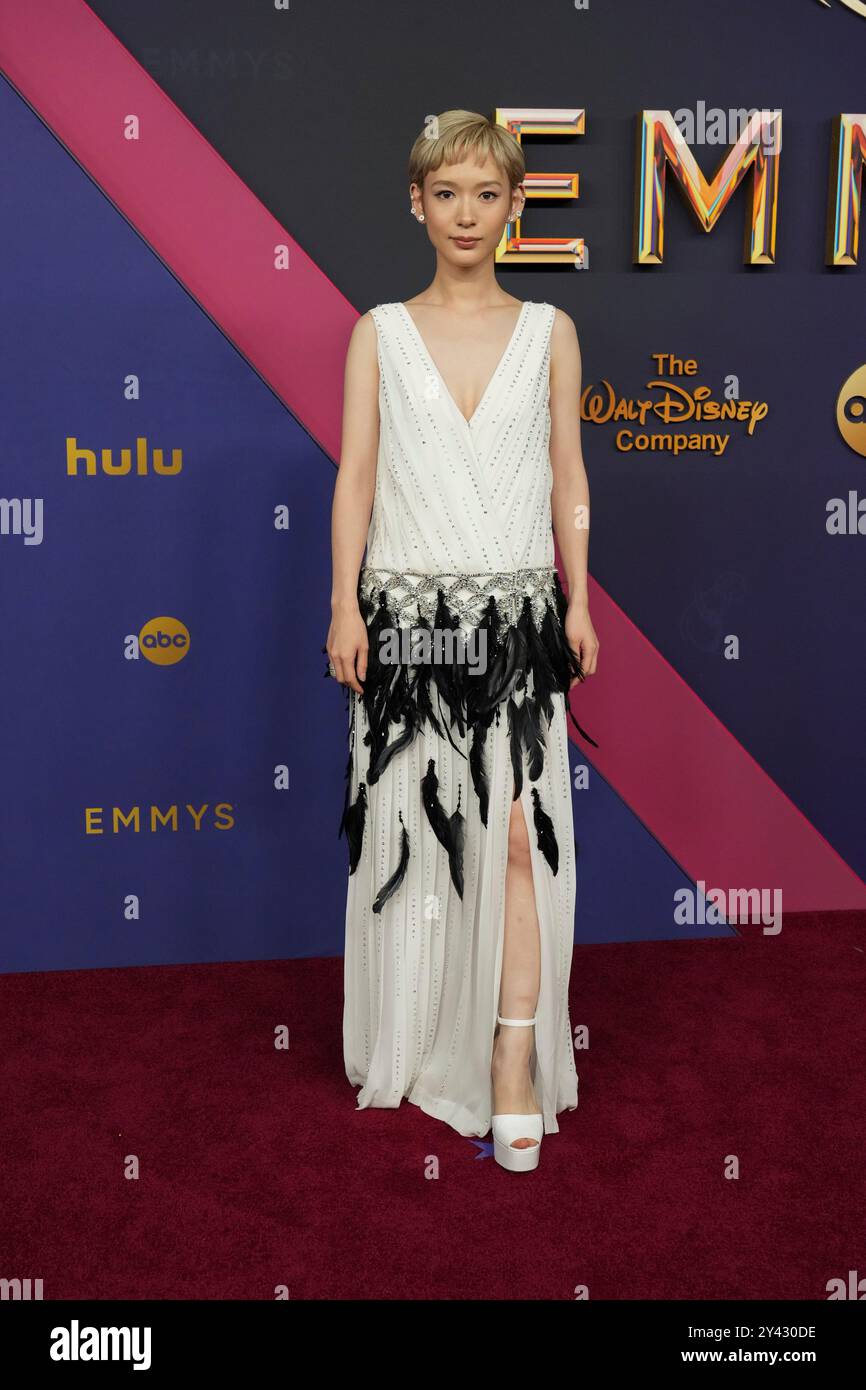 Moeka Hoshi poses for a Red Carpet portrait at the 76th Emmy Awards on ...