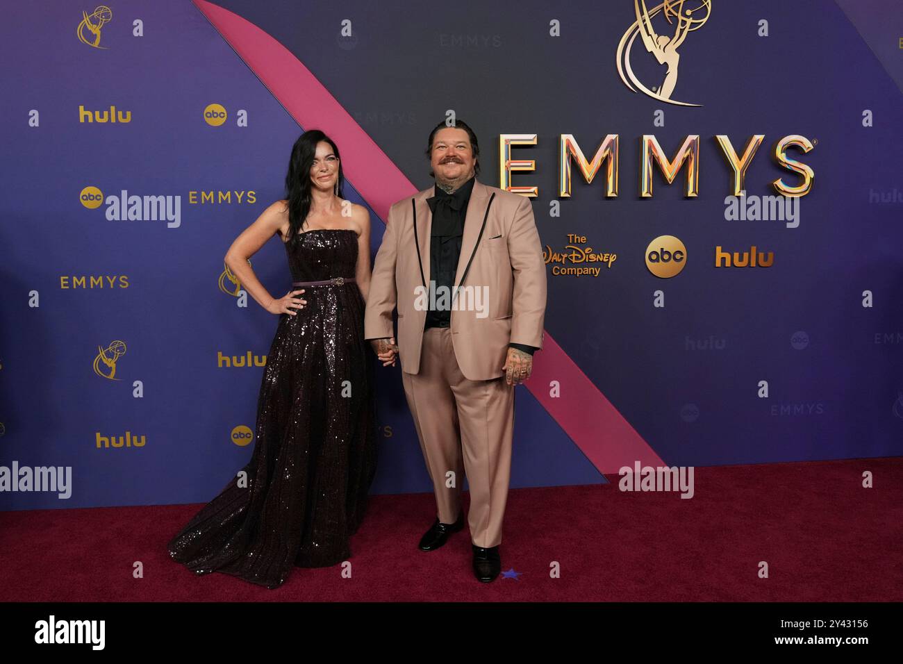 Trish Spencer and Matty Matheson pose for a Red Carpet portrait at the ...