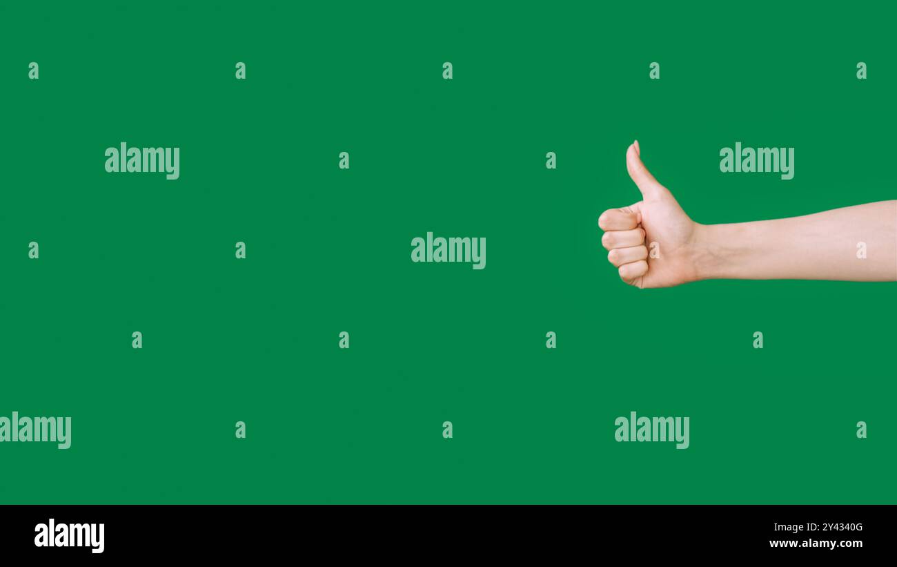 Like gesture. Approval sign. Positive feedback. Best choice. Female ...