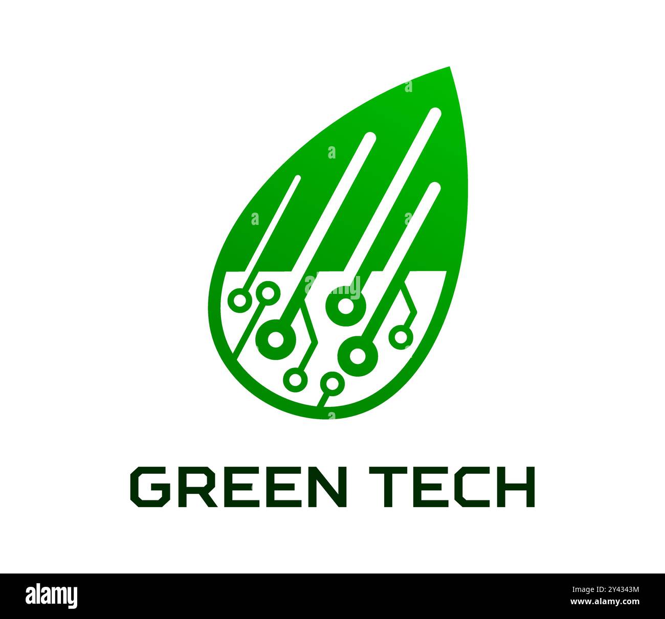 Green tech icon, smart digital farm and eco green energy technology ...