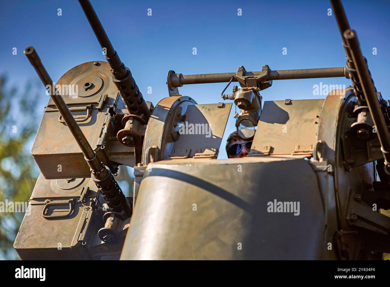 Original anti-aircraft artillery from 1940-1944 stands outside Nuenen ...