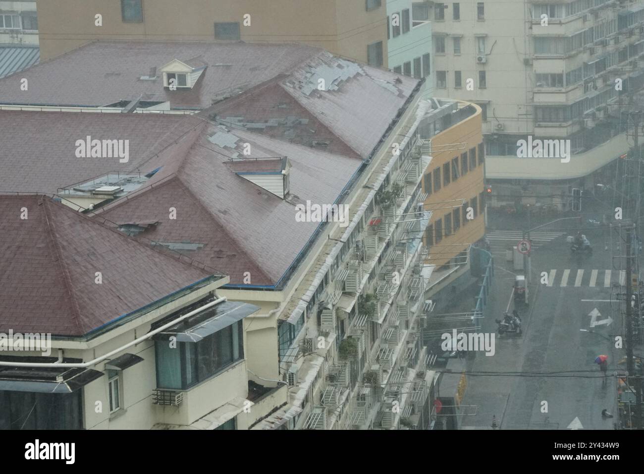 SHANGHAI, CHINA - SEPTEMBER 13, 2024 - Part of the roof surface is ...