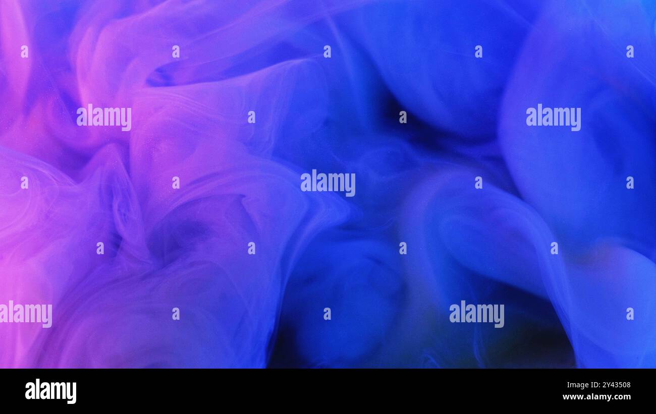 Neon mist. Paint water blend. Defocused fluorescent pink blue color ...