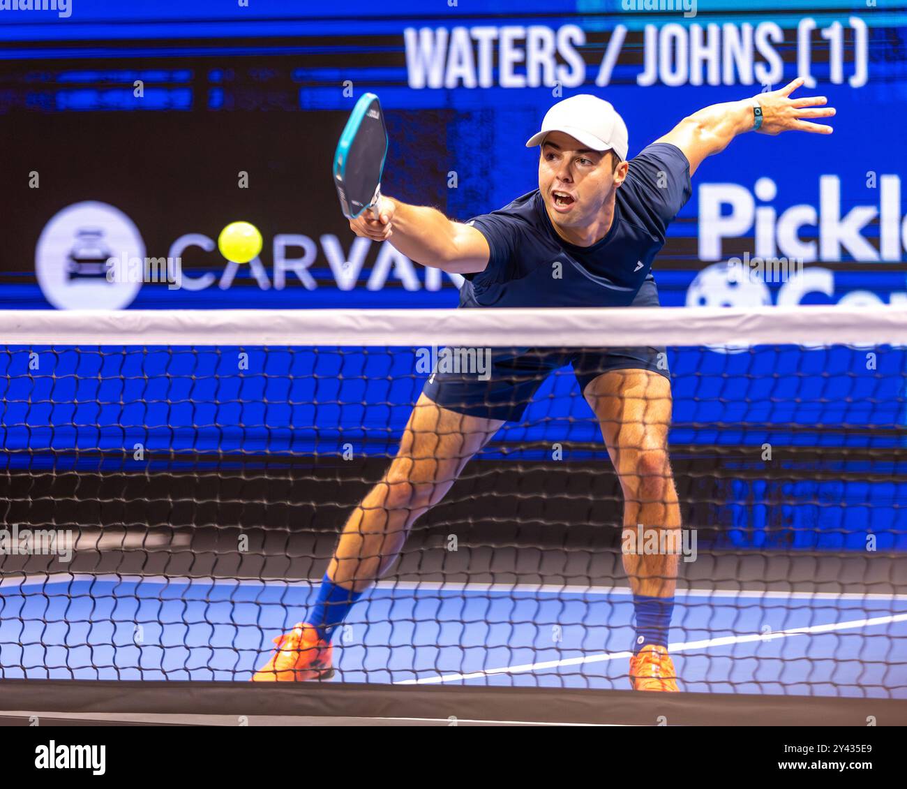 Ben Johns attacks the ball at the PPA Las Vegas Cup on 1 Sep 2024 ...
