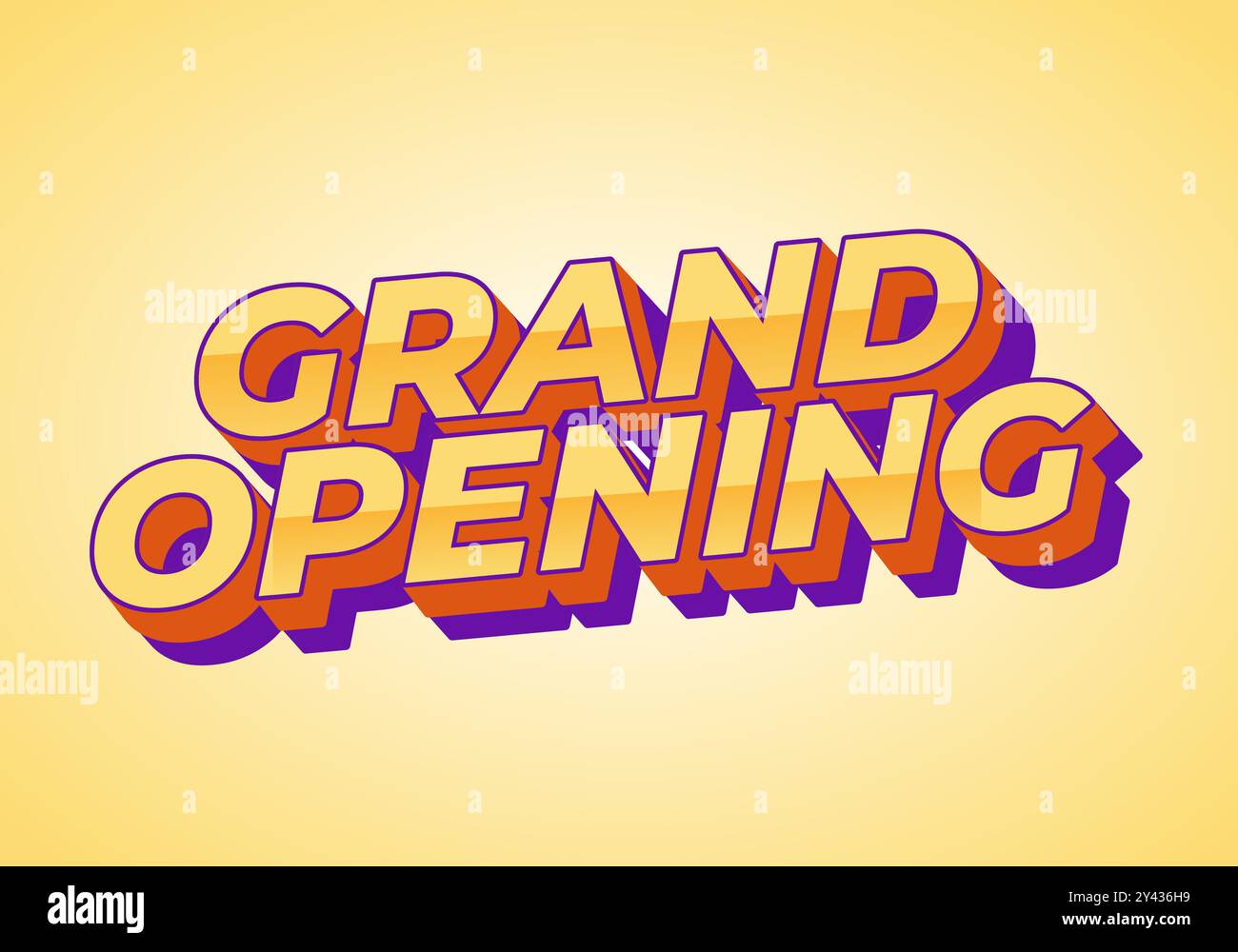 Grand opening. Text effect design in modern colors with 3D style Stock ...