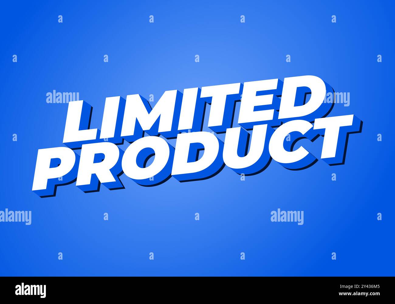 Limited product. Text effect design in 3D style in white blue colors ...