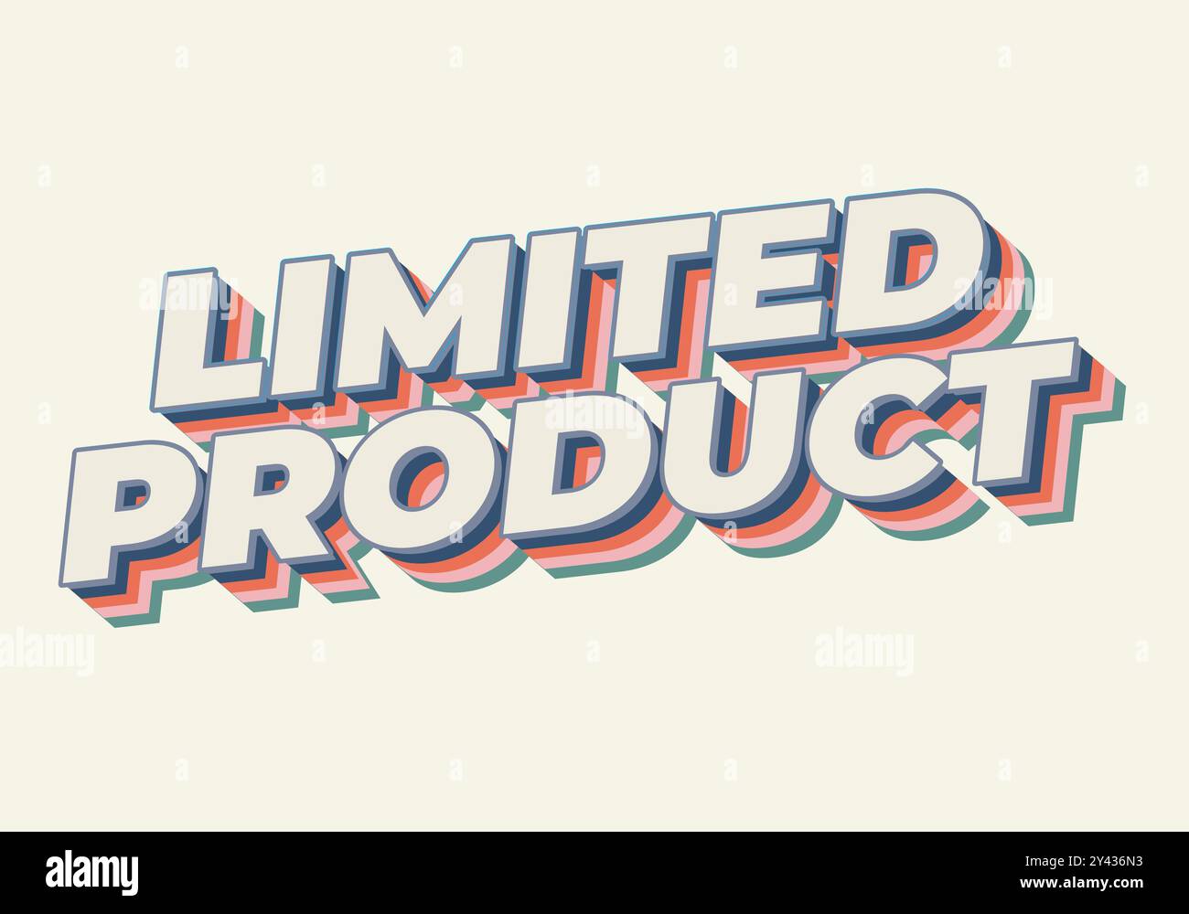 Limited product. Text effect design in 3D style in modern colors Stock ...
