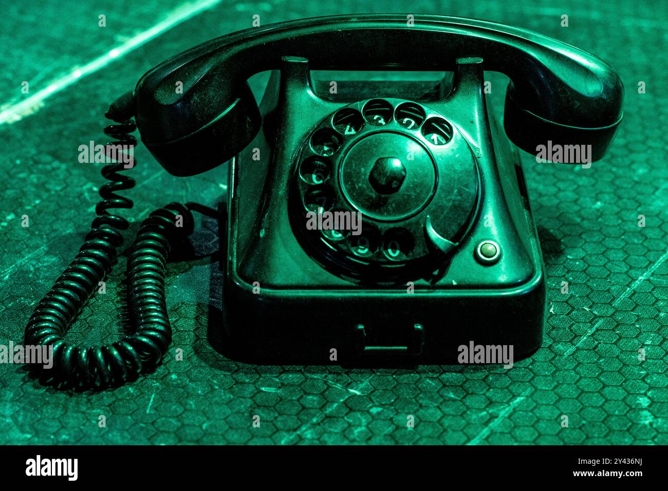 Retro Phone on the Ground: Dial My Number, Wake-Up Call Concept Stock ...