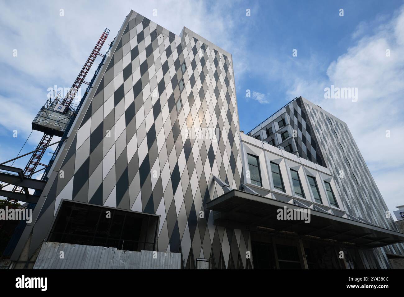 Construction of a modern, new Hilton Doubletree hotel, a sign of ...