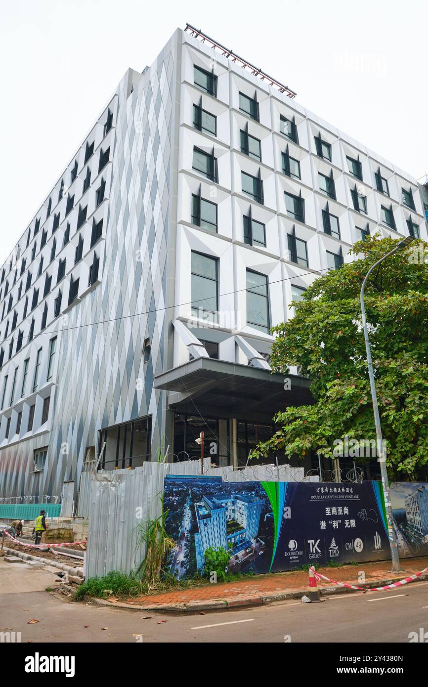Construction of a modern, new Hilton Doubletree hotel, a sign of international development in ...