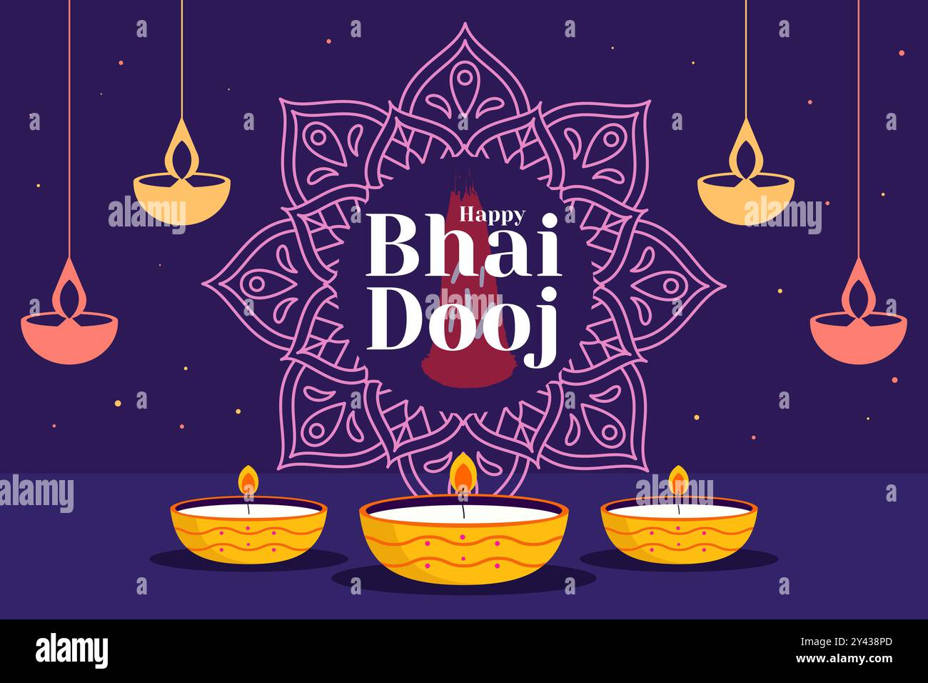 happy bhai dooj background illustration in flat style design Stock ...