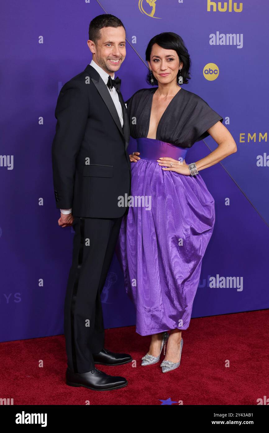 Rachel Kondo and Justin Marks poses for a Red Carpet portrait at the ...
