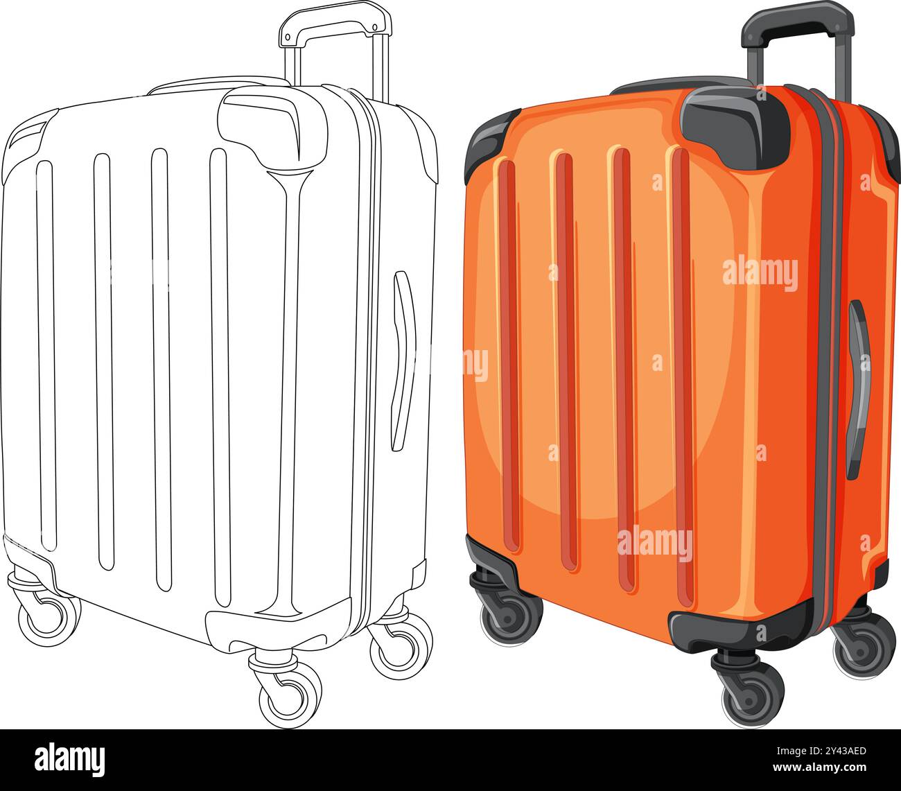 Orange hard shell suitcase hi-res stock photography and images - Alamy