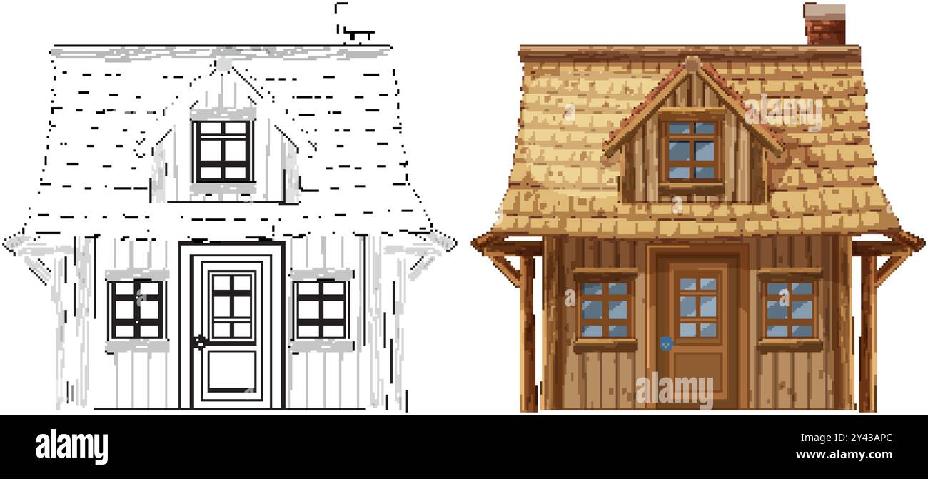 Front elevation view Stock Vector Images - Alamy
