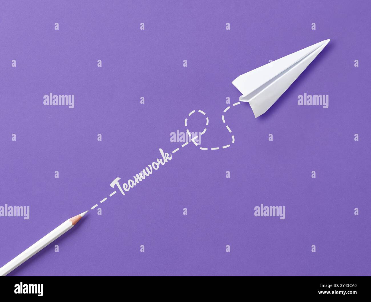 Teamwork and business success and progress concept. The word Teamwork ...