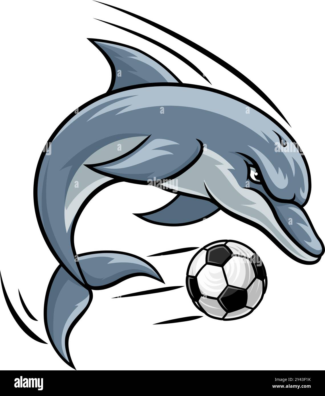 Dolphin Animal Soccer Football Sports Team Mascot Stock Vector Image ...
