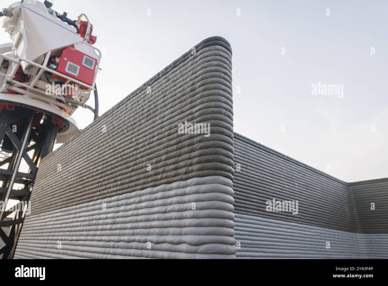 modern construction of 3D houses. printed house using a 3D printer ...