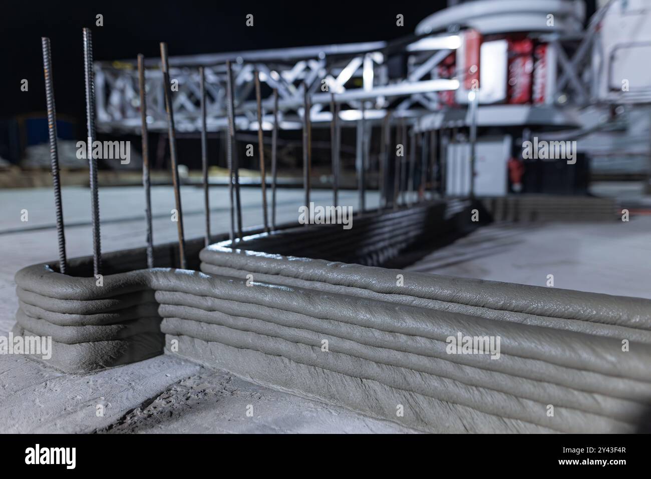 modern construction of 3D houses. printed house using a 3D printer ...