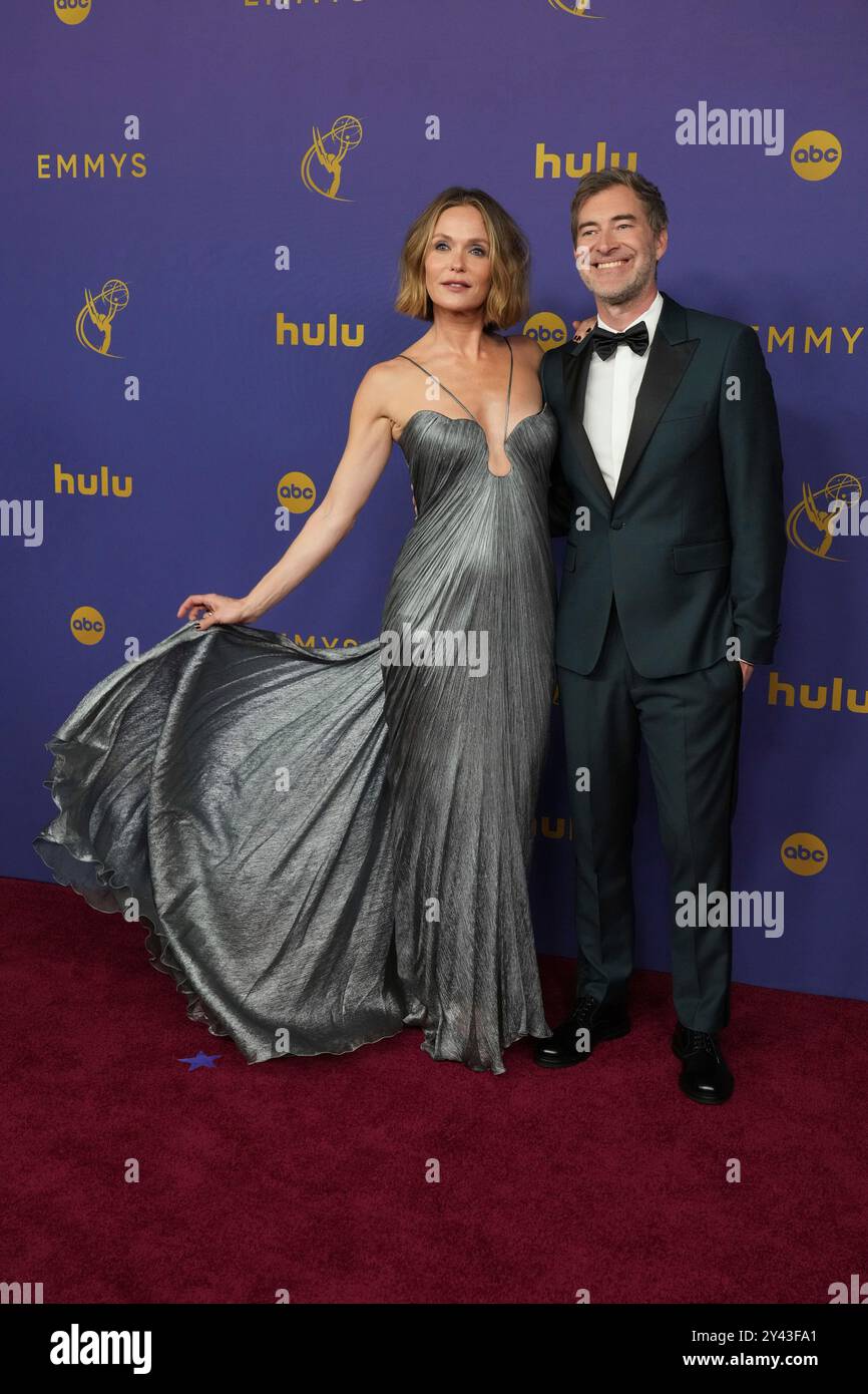 Katie Aselton and Mark Duplass pose for a Red Carpet portrait at the ...