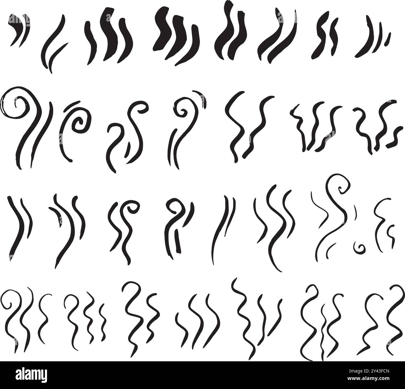Smoke shapes hand drawn collection Stock Vector Image & Art - Alamy